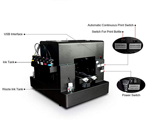 hrm Automatic T-Shirt Printing Machine Printer Tshirt Machine for Sweatshirts/Hoodies/Pants/Jeans etc,A3 dtg + ink