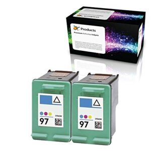 ocproducts refilled ink cartridge replacement for hp 97 for officejet 7310 7210 deskjet 9800 6988 6980 photosmart 8050 (2 color)