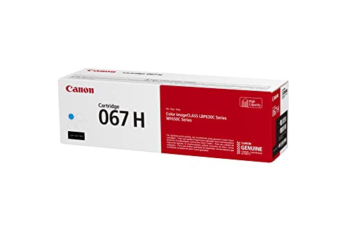 Canon 067 Cyan Toner Cartridge, High Capacity, Compatible to MF656Cdw, MF654Cdw, MF653Cdw, LBP633Cdw and LBP632Cdw Printers