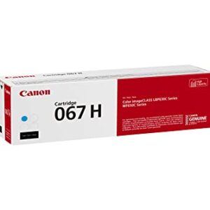 Canon 067 Cyan Toner Cartridge, High Capacity, Compatible to MF656Cdw, MF654Cdw, MF653Cdw, LBP633Cdw and LBP632Cdw Printers