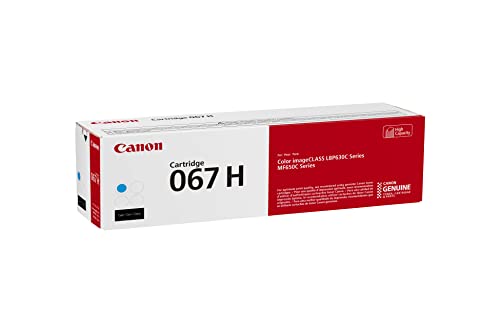 Canon 067 Cyan Toner Cartridge, High Capacity, Compatible to MF656Cdw, MF654Cdw, MF653Cdw, LBP633Cdw and LBP632Cdw Printers