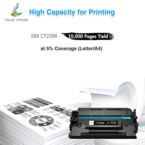 TRUE IMAGE Compatible Toner Cartridge Replacement for HP 58X CF258X 58A CF258A M428fdw HP Laserjet Pro M404n M404dn M404dw MFP M428fdw M428fdn M428dw M304 M404 M428 Printer Toner (Black 2-Pack)