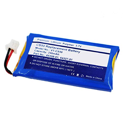 202599-03, 64327-01, 64399-01, 65358-01 Battery Replacement Compatible For Plantronics CS50, CS55, CS351, Plantronics C052, CS60, CS55, CS351, CS361, CS510, CS520, W710, W720 Wireless Headsets