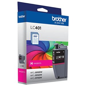 Brother Genuine LC401M Standard-Yield Magenta Ink Cartridge