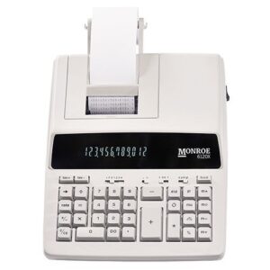 monroe systems for business 6120x genuine monroe 12-digit print/display business medium-duty calculator, ivory