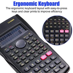 30 Packs Scientific Calculator Bulk, Individually Packaged Saillong 2 Line Engineering Classroom Math Calculators for Middle School, High School, College Student and Teacher, and Business, Black