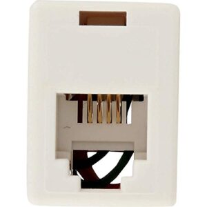 AmerTac - Zenith TS1001CW TS1001CW 6 Conductor Inline Coupler, White Landline Telephone Accessory