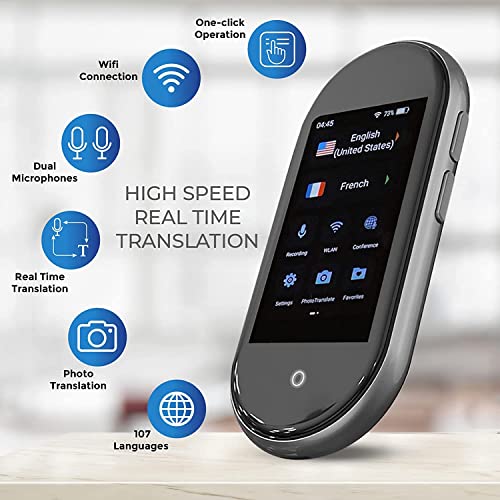 DoDoDuck 3 Language Translator Device, Offline Translation, No WiFi Needed, Offline 2 Way Translation in 12 Languages,109 Online, Bluetooth | Integrated AI Assistant……