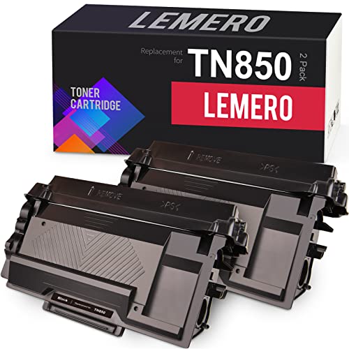 LEMERO TN850 Compatible Toner Cartridge Replacement for Brother TN 850 TN-850 TN820 high Yield for Brother MFC-L5850DW HL-L6200dw HL-L6200dwt MFC-L5700DW HL-L5000D MFC-L5800DW Printer (2 Black)