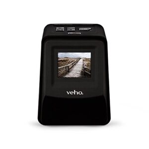 veho smartfix portable stand alone 14 megapixel negative film & slide scanner with 2.4” digital screen and 135 slider tray for 135/110/126 negatives compatible with mac/pc – black (vfs-014-sf)