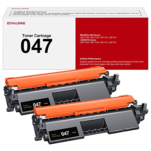 047 crg-047 (2 Black) Compatible Toner Cartridge Replacement for Canon 047 crg-047 crg047 High Yield to Use with MF113W LBP113W MF110/LBP110 Series i-SENSYS MF113W LBP113W MF110/LBP110 Series Printer