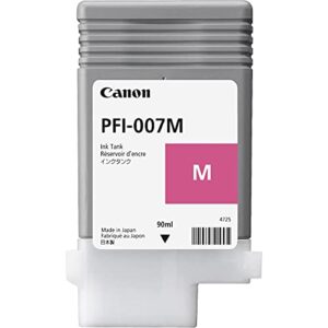 Canon 90ml Dye Ink Tank Bundle for imagePROGRAF iPF670E Printer, Consists of PFI007BK Black, PFI007C Cyan, PFI007M Magenta, PFI007MBK Matte Black, PFI-007Y Yellow