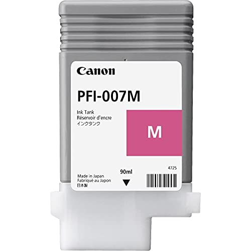 Canon 90ml Dye Ink Tank Bundle for imagePROGRAF iPF670E Printer, Consists of PFI007BK Black, PFI007C Cyan, PFI007M Magenta, PFI007MBK Matte Black, PFI-007Y Yellow