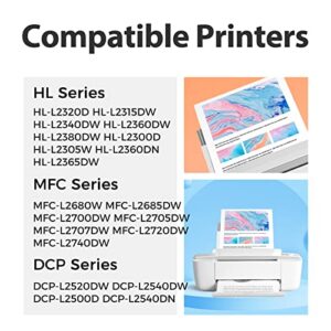 OA100 TN660 Compatible Toner Cartridge Replacement for Brother TN660 TN 660 TN630 TN-630 for HL-L2380DW HL-L2340DW HL-L2300D HL-L2320D HL-2300DW MFC-L2740DW MFC-L2700DW (Black, High Yield, 4-Pack)