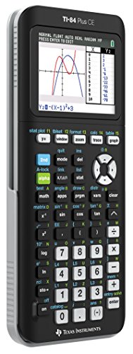 Texas Instruments TI-84 PLUS CE Graphing Calculator, Black (Frustration-Free Packaging) (84PLCE/PWB/2L1/A) (Renewed)