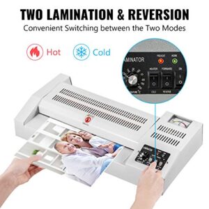 VEVOR Lamination Machine 12.6" Thermal Laminator Machine 4 Rollers System Portable Laminating Machine for Home School or Small Office Suitable for Use with Photos, Handouts or Other Laminating Needs