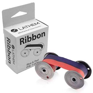 lathem mechanical time clock ribbon, nylon, for use with lathem series 2000, 3000 and 4000, red/blue (7-2cn)