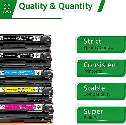 GREENSKY Compatible Toner Cartridge Replacement for Canon 131 131H MF624Cw MF628Cw LBP7110Cw MF8280Cw MF8080Cw Printer (Black, Cyan, Yellow, Magenta, 5-Pack)