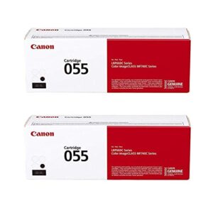 canon 2 pack crg 055 standard capacity toner cartridge for mf743 & mf741 printers, black