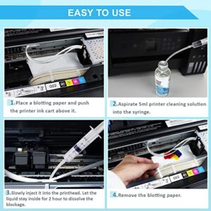 ATONER Printhead Cleaning Kit Printer Cleaning Kit Work for Canon Pixma/Brother/EP/HP 8600 8610 8620 WF-3640 7710 7620, Printer Cleaning Solution, Printer Nozzle Cleaner, Inkjet Printer Cleaner 100ML