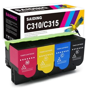 saiding remanufactured toner cartridge replacement for 006r004356 006r004357 006r004358 006r004359 for xerox c310 c315 printer (4 pack)