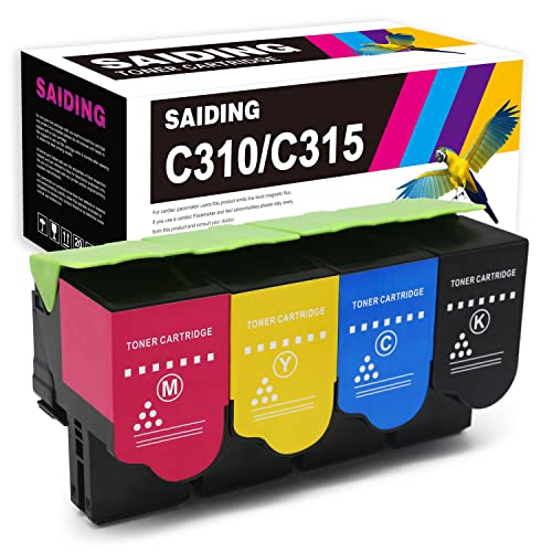 SAIDING Remanufactured Toner Cartridge Replacement for 006R004356 006R004357 006R004358 006R004359 for Xerox C310 C315 Printer (4 Pack)