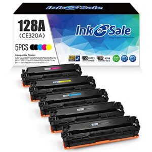 ink e-sale 5-pack remanufactured toner cartridge replacement for hp 128a ce320a ce321a ce322a ce323a canon 116 toner ink set for hp laserjet cp1525n cp1525nw cm1415fn cm1415fnw mf8080cw printer