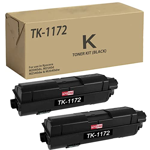 APRONE TK-1172 TK1172 (1T02S50US0) Compatible Toner Cartridge Replacement for Kyocera TK-1172 for use in Kyocera M2040dn, M2540d, M2540dw, M2640idw Printers (7200 Pages, 2-Pack)