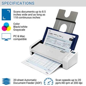 Xerox Duplex Portable Document Scanner, Xerox Duplex Portable Scanner, Blue & White