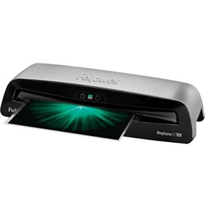 fellowes neptune 3 125 laminator with 10 pouches, 12.5 inch (5721401), silver, black