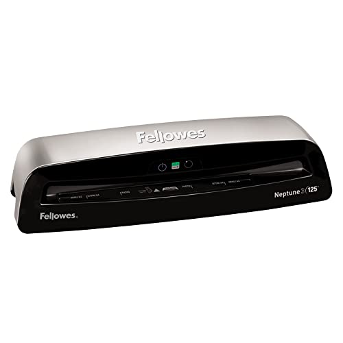 Fellowes Neptune 3 125 Laminator with 10 Pouches, 12.5 Inch (5721401), Silver, Black