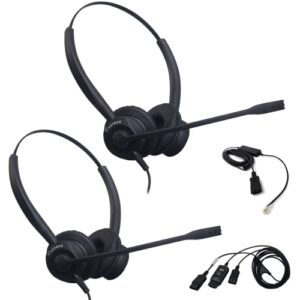 xs 825 headset bundle for training, coaching, monitoring, supervising, onboarding – compatible deskphones include avaya, yealink, polycom, cisco, mitel, nortel, toshiba (stereo, basic bundle)