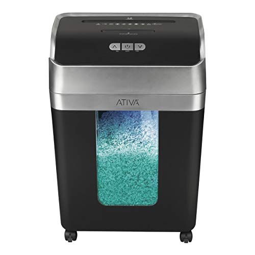 Ativa™ - Shredder - 14-Sheet Super Micro-Cut Shredder - 0.07" x 0.39" - Black/silver