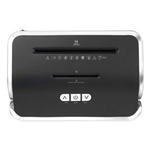 Ativa™ - Shredder - 14-Sheet Super Micro-Cut Shredder - 0.07" x 0.39" - Black/silver