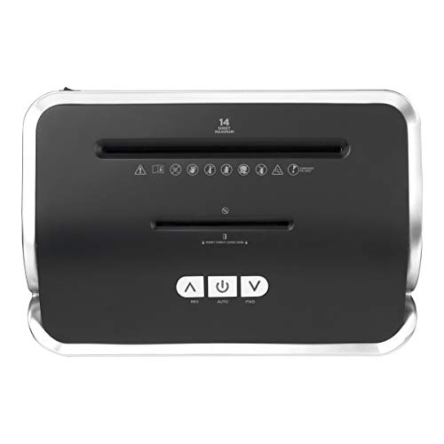 Ativa™ - Shredder - 14-Sheet Super Micro-Cut Shredder - 0.07" x 0.39" - Black/silver