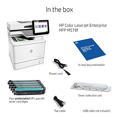 HP Color LaserJet Enterprise Multifunction M578f Duplex Printer with Stapler (7ZU86A)