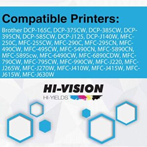 HI-VISION HI-YIELDS Compatible LC-61 LC61 Ink Cartridges Replacement for Brother MFC-490CW MFC-495CW MFC-J410W MFC-J615W MFC-6490CW MFC-6890CDW, (4 Black, 2 Cyan, 2 Yellow, 2 Magenta, 10-Pack)