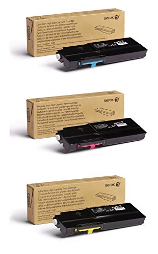 Xerox Cyan/Magenta/Yellow Extra High Capacity Toner Cartridge Set (106R03525, 106R03526, 106R03527) - 8000 Pages - for use in VersaLink C400/C405