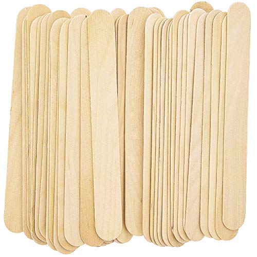 200 Pieces Jumbo Craft Sticks, Premium Natural Wood for Building, Mixing, and Creating Craft Projects , Size 6 x 3/4