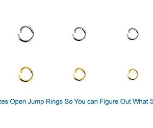 Anezus Jump Rings for Jewelry Making Supplies and Necklace Repair with Jump Ring Pliers and Open Jump Ring(1200Pcs Silver and Gold)Anezus Jump Rings for Jewelry Making Supplies and Necklace Repair wit