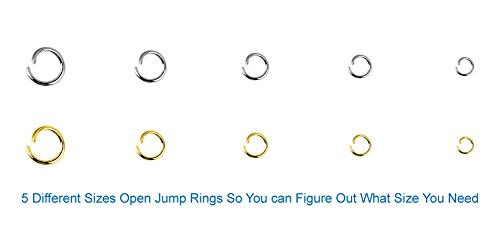 Anezus Jump Rings for Jewelry Making Supplies and Necklace Repair with Jump Ring Pliers and Open Jump Ring(1200Pcs Silver and Gold)Anezus Jump Rings for Jewelry Making Supplies and Necklace Repair wit