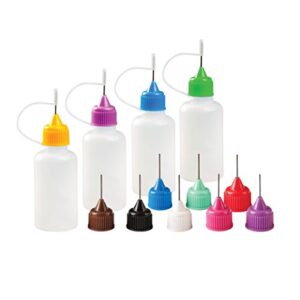 precision tip applicator bottle four 1 oz. bottles and 12 tips for multi-purpose use