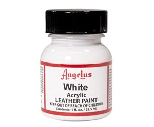 angelus acrylic leather paint, white, 1 oz