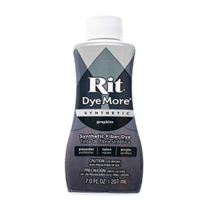 synthetic rit dye more liquid fabric dye – wide selection of colors – 7 ounces – graphite