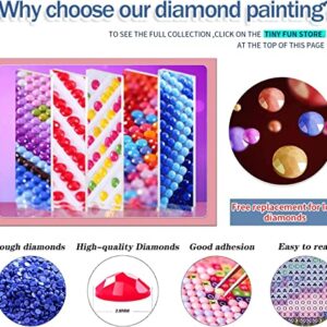 TINY FUN Diamond Painting Kits for Adults&Kids DIY 5D Diamond Art Paint with Round Diamonds Full Drill Cow Gem Art Painting Kit for Home Wall Decor Gifts(12x16inch/30×40cm)