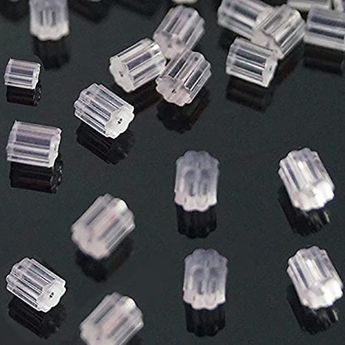 Earring Backs for Sensitive Ears, 200pcs Silicone Clear Earring Backs for Studs Earring Hooks Hypo-allergenic Earring Stoppers Jewelry Accessories