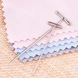 Blulu Steel T-pins for Blocking Knitting, Modelling and Crafts 150 Pieces (2 Inch, 1-1/2 Inch)