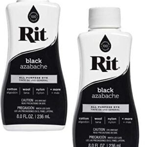 Rit All-Purpose Liquid Dye, 8 Ounce, Black - 2 Pack