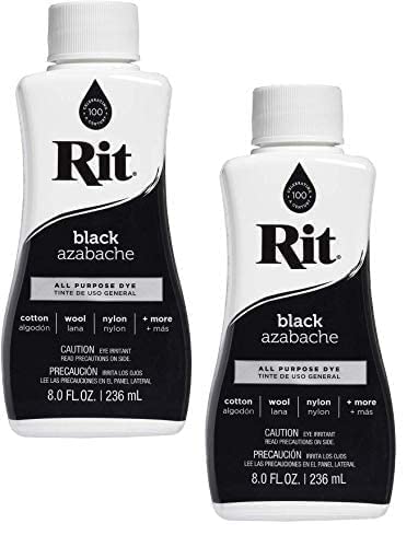 Rit All-Purpose Liquid Dye, 8 Ounce, Black - 2 Pack