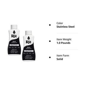 Rit All-Purpose Liquid Dye, 8 Ounce, Black - 2 Pack